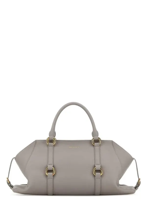 Alexander McQueen Grey Leather Medium Farringdon Handbag
