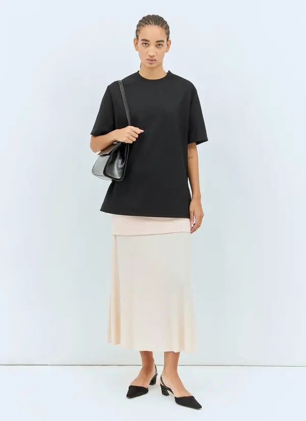 JIL SANDER Layered Midi Skirt