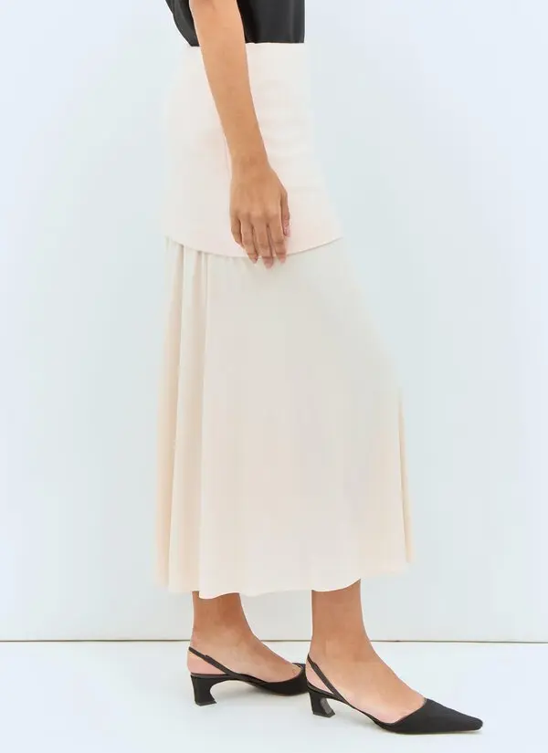 JIL SANDER Layered Midi Skirt