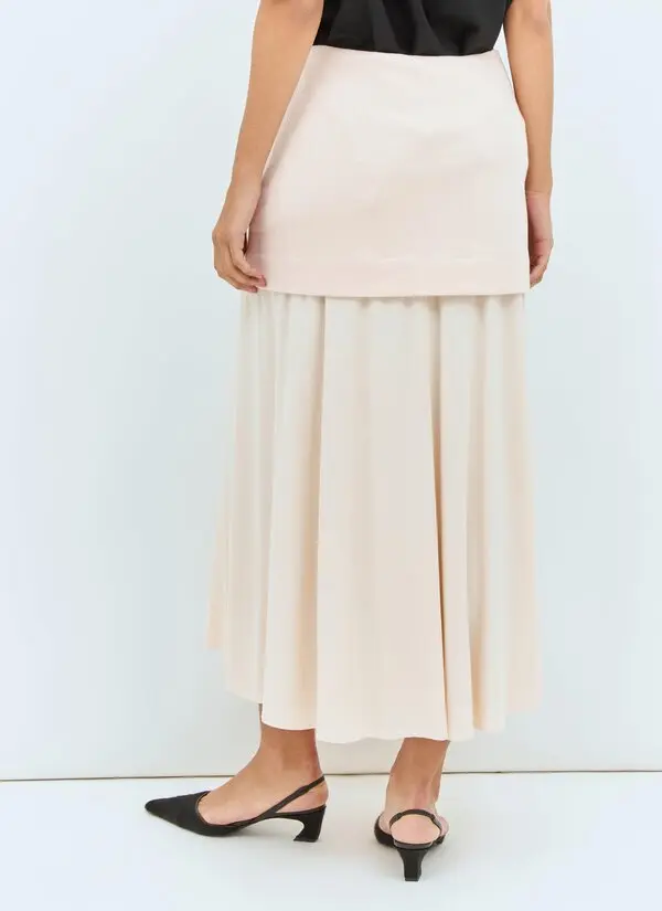 JIL SANDER Layered Midi Skirt