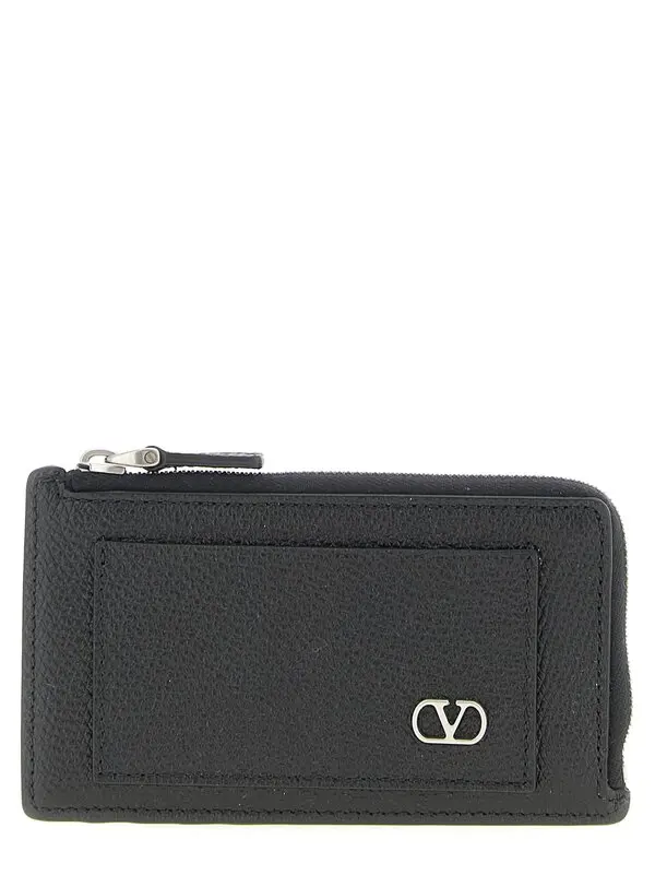 Valentino Garavani Vlogo Signature Coin Purse - Black