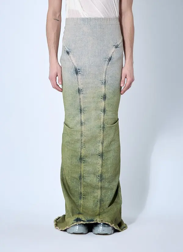 Moncler Acid Degrade Al Maxi Skirt - Green