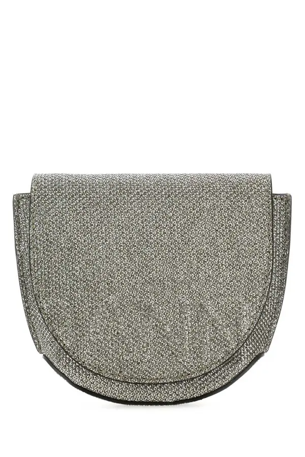 GANNI Polyester Nano Banner Crossbody Bag - Silver