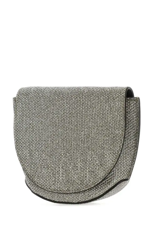 GANNI Polyester Nano Banner Crossbody Bag - Silver