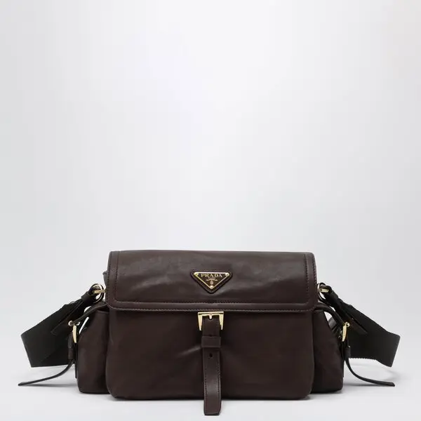 Prada Explore Medium Bag In Nappa Leather - Brown