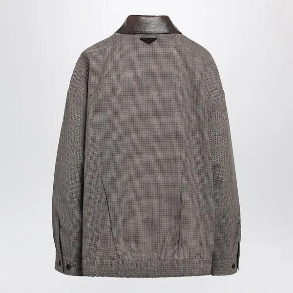 Prada Houndstooth Wool Blouson
