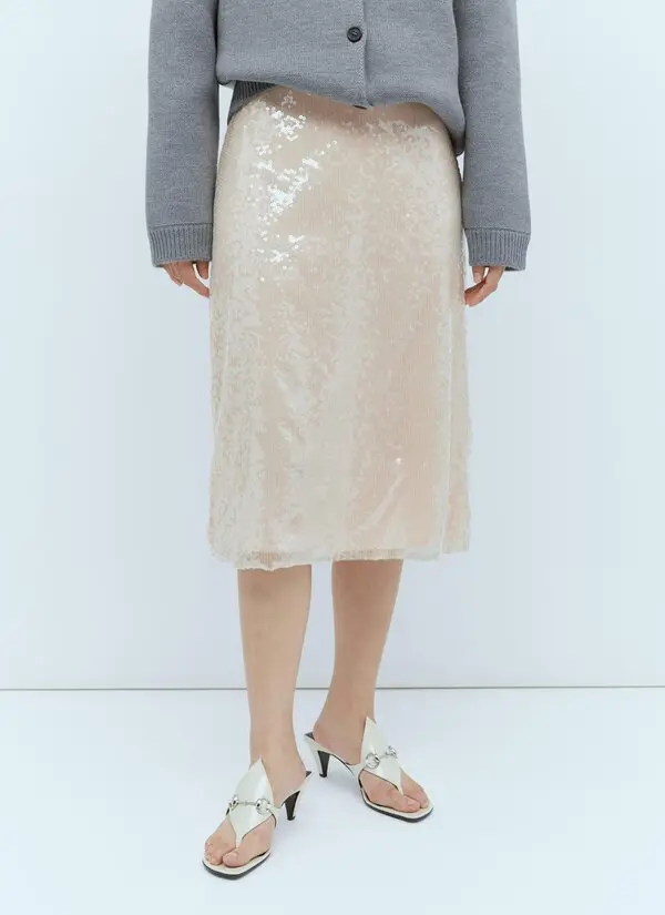 Gucci Sequin-embroidered Tulle Skirt