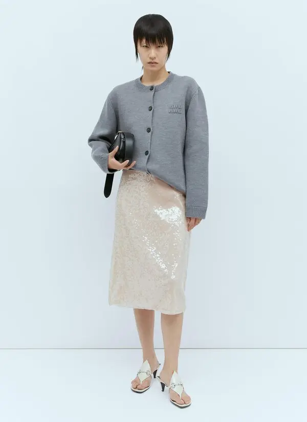 Gucci Sequin-embroidered Tulle Skirt