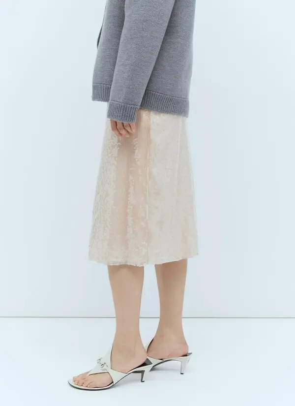 Gucci Sequin-embroidered Tulle Skirt