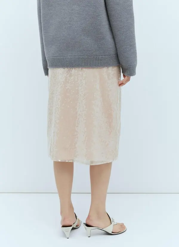 Gucci Sequin-embroidered Tulle Skirt