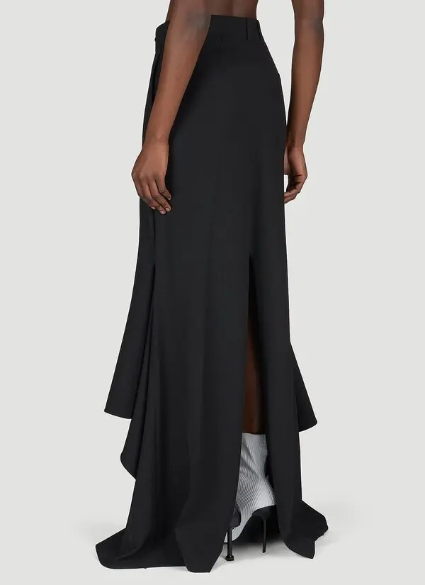 Balenciaga Godet Draped Skirt