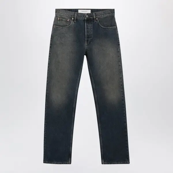 GOLDEN GOOSE Journey Dark Straight-leg Cotton Jeans - Blue