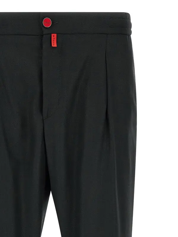 Kiton Pure Wool Relaxed Fit Trousers - Gray
