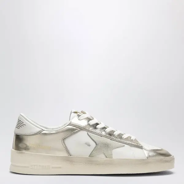 GOLDEN GOOSE Platinum/milk/beige Ball Star Sneakers - Silver