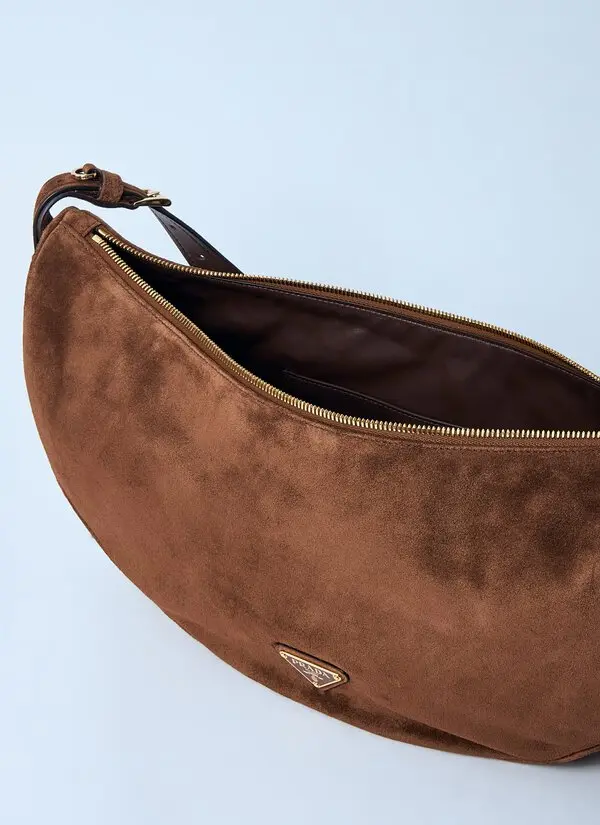 Prada Small Suede Shoulder Bag