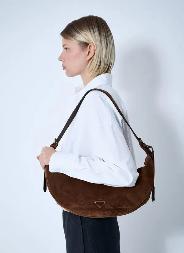 Prada Small Suede Shoulder Bag