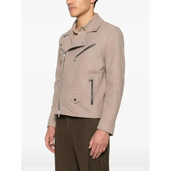 Tagliatore Neutrals Jackets Biker Jackets