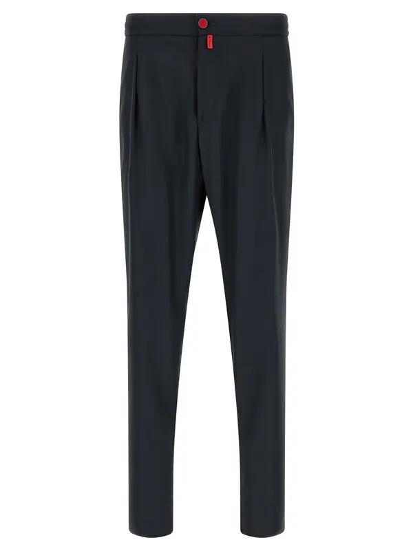 Kiton Red Button Pants - Blue