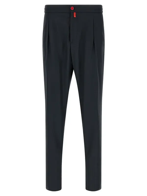 Kiton Virgin Wool Trousers - Blue