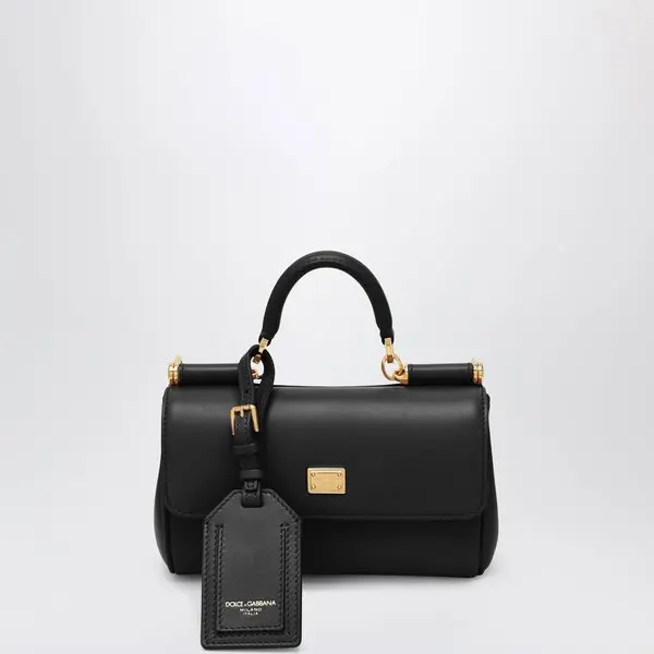 Dolce & Gabbana Mini My Sicily Handbag In Leather - Black