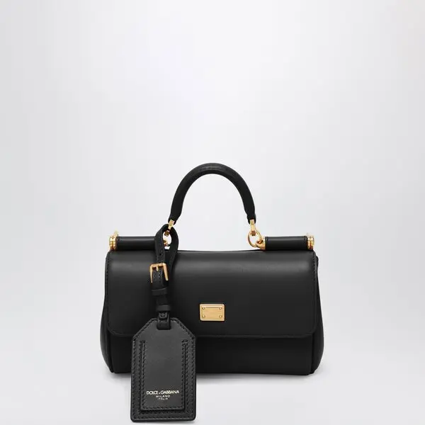 Dolce & Gabbana Mini My Sicily Handbag In Leather - Black