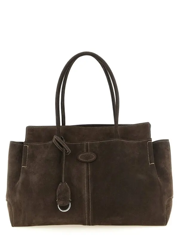 TOD'S Medium Suede Shopping Bag