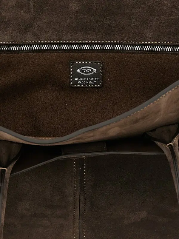 TOD'S Medium Suede Shopping Bag