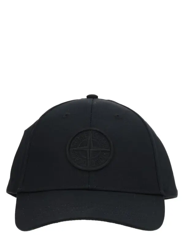 Stone Island Logo Baseball Cap - Black