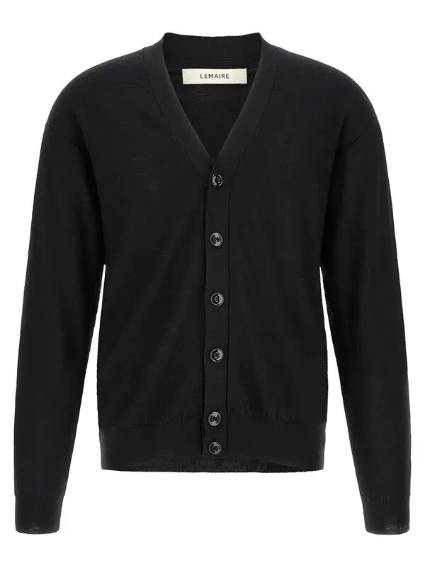 LEMAIRE Relaxed Twisted Cardigan - Black