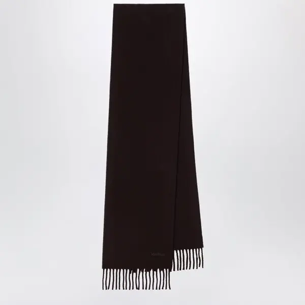 Max Mara Wool Scarf With Fringes - Brown