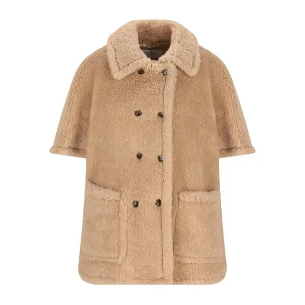 Max Mara Neutrals Jackets Faux Fur & Shearling Jackets