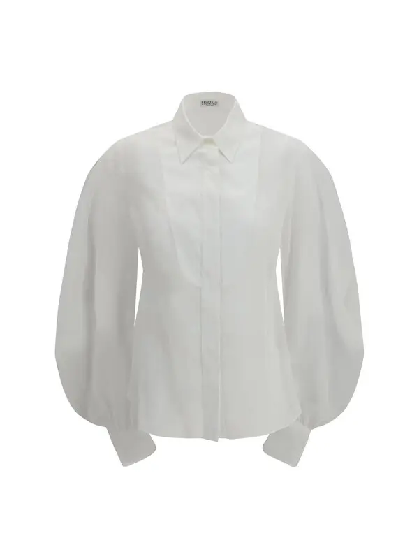 Brunello Cucinelli Lantern Sleeve Blouse