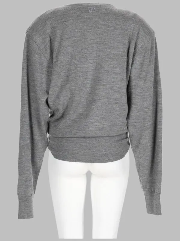 Magda Butrym Wool Knotted Sweater - Gray