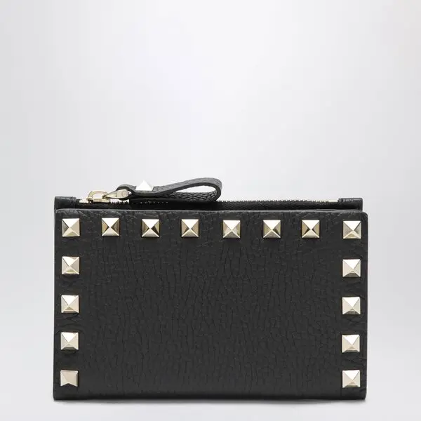 Valentino Garavani Rockstud Wallet In Leather - Black