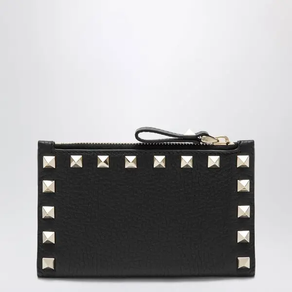 Valentino Garavani Rockstud Wallet In Leather - Black