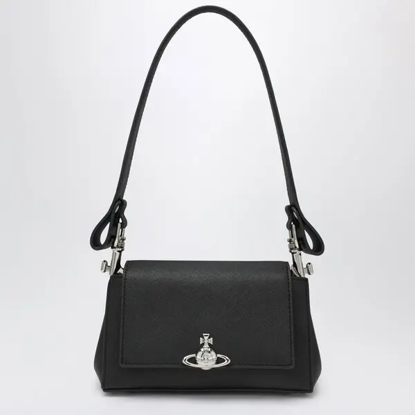 VIVIENNE WESTWOOD Small Hazel Leather Shoulder Bag - Black