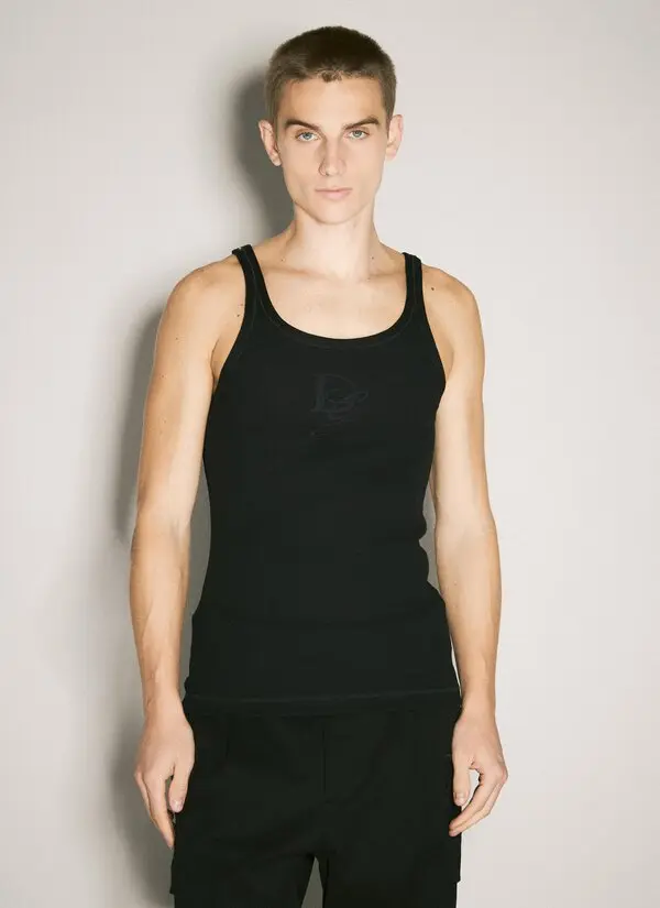 Dolce & Gabbana Logo Embroidery Tank Top