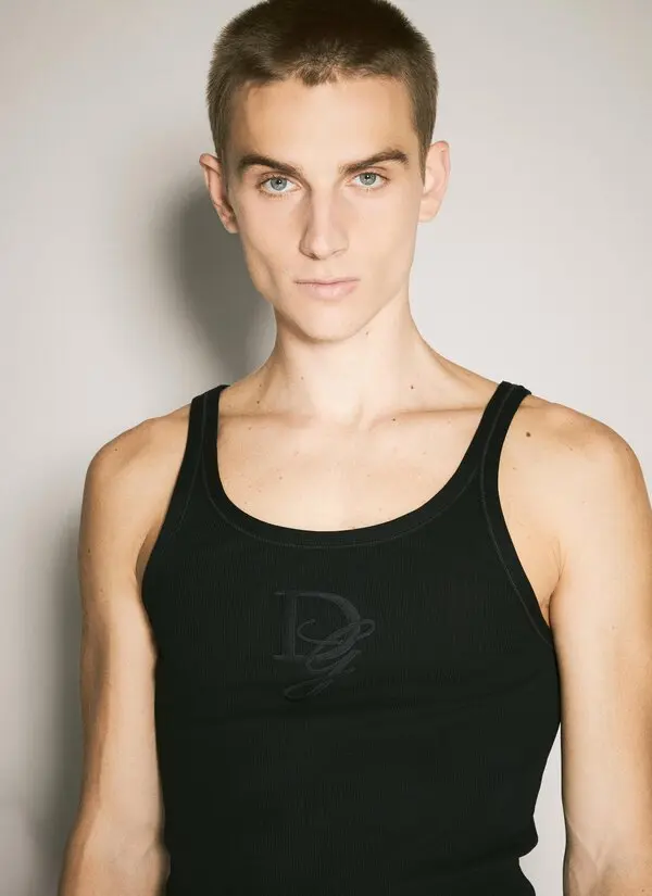 Dolce & Gabbana Logo Embroidery Tank Top