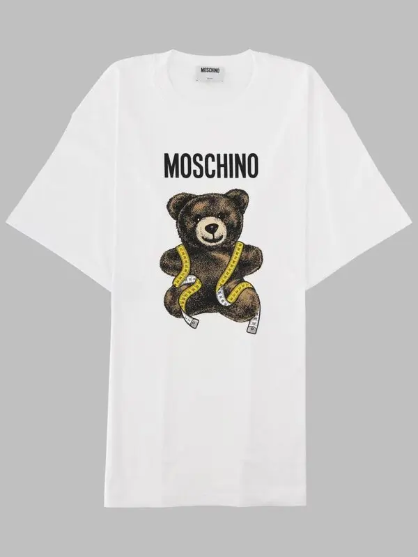 Moschino T-shirt Con Stampa Teddy - White