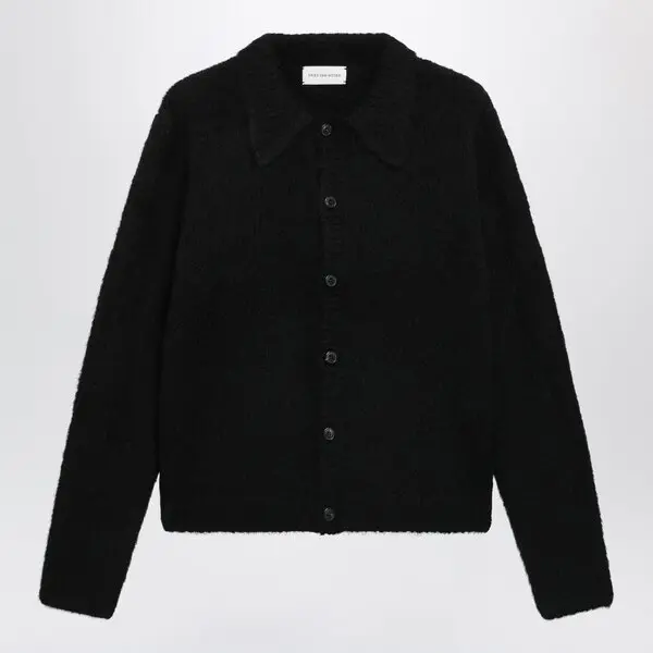 Dries Van Noten Long-sleeved Alpaca Blend Cardigan - Black