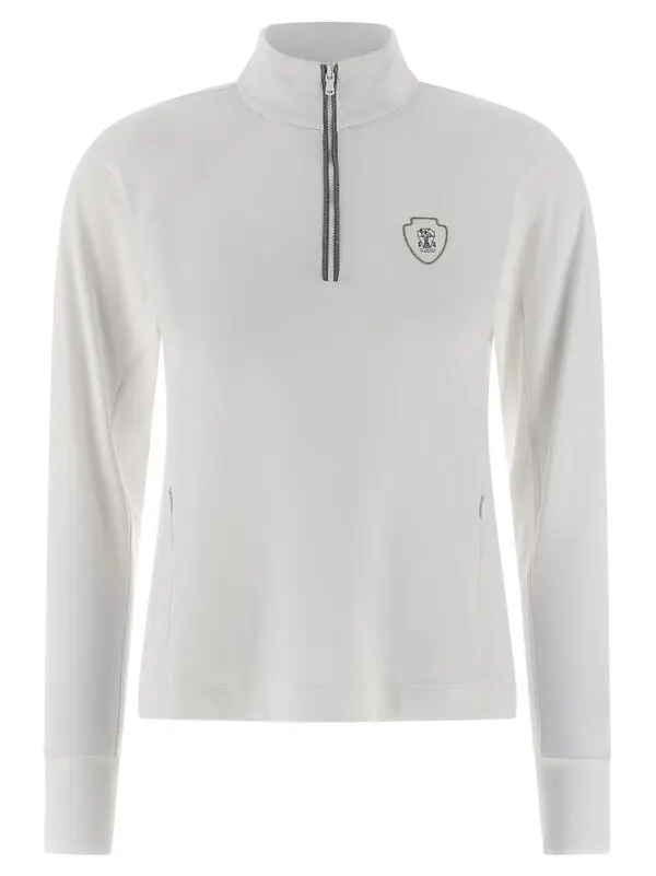 Brunello Cucinelli Precious Half Zip' Sweater - White