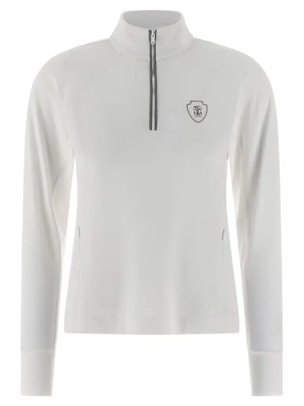 Brunello Cucinelli Half Zip Sweater - White