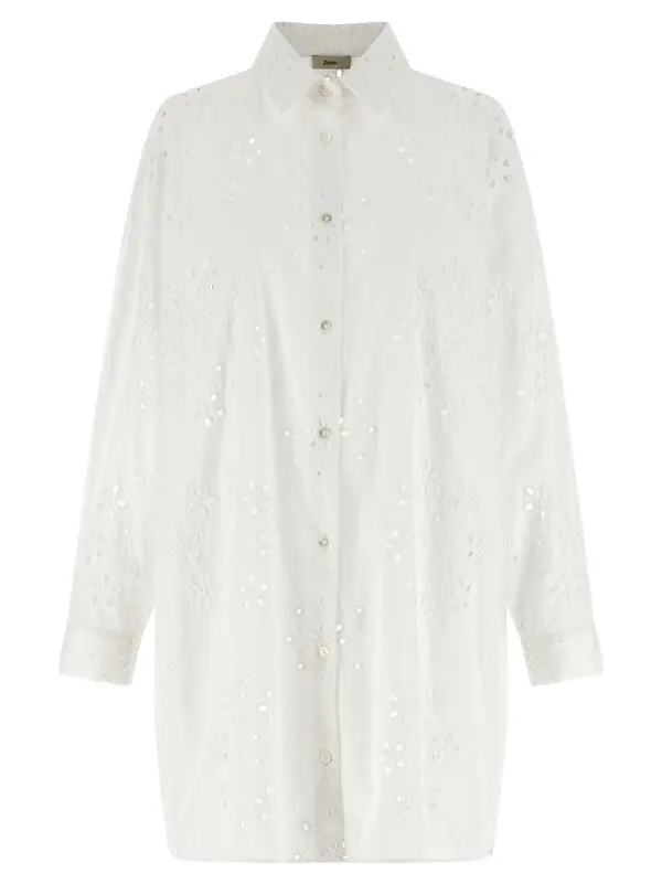 Herno Broderie Anglaise' Shirt - White
