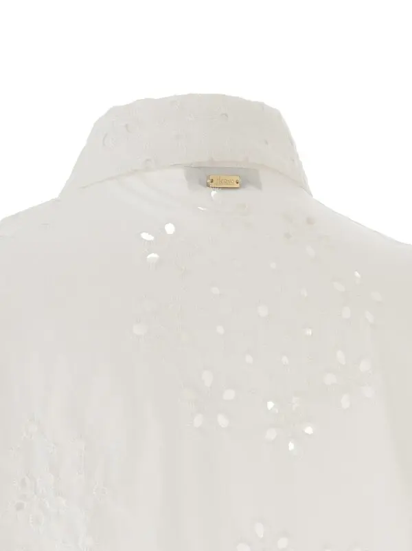 Herno Broderie Anglaise Cotton Shirt