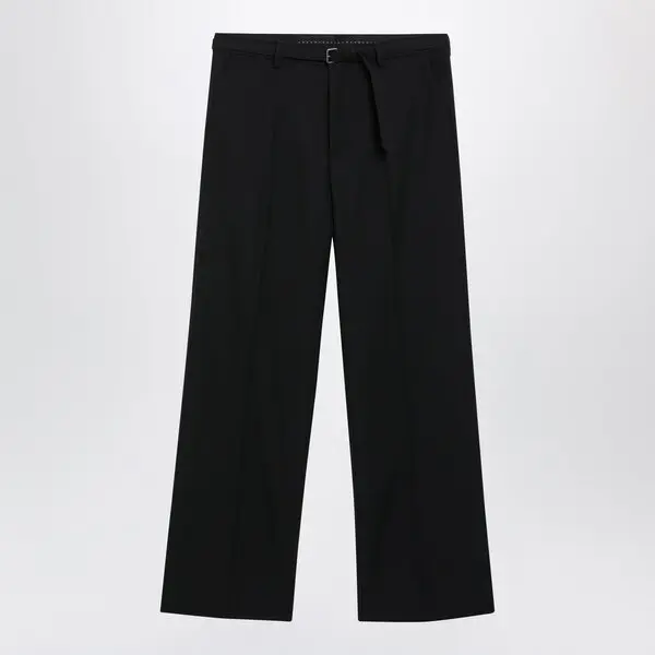 Dries Van Noten Wool Trousers With Belt - Black