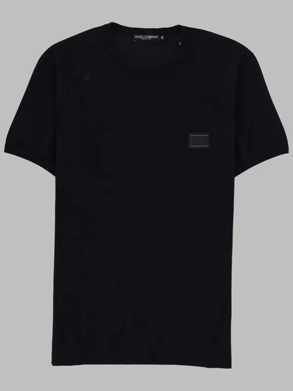 Dolce & Gabbana T-shirt In Cotone Con Placca