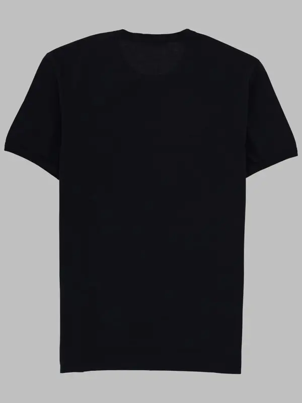 Dolce & Gabbana T-shirt In Cotone Con Placca - Blue