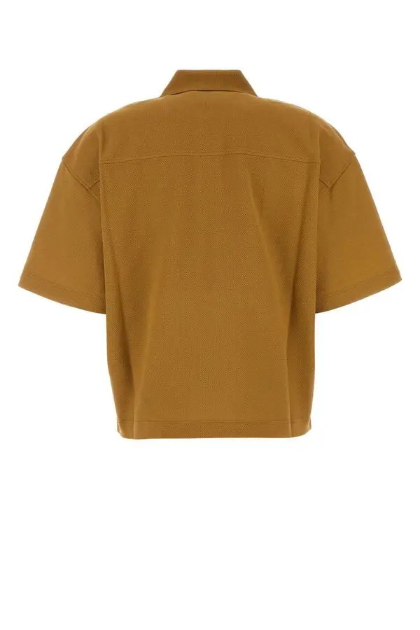 Saint Laurent Ochre Piquet Oversize Polo Shirt - Yellow
