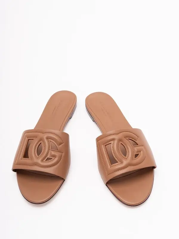 Dolce & Gabbana Leather Sliders - Multicolor