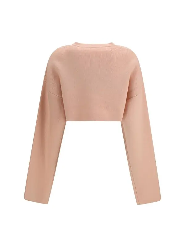 TOTEME Cropped Crewneck Cardigan With Button Fastening - Pink